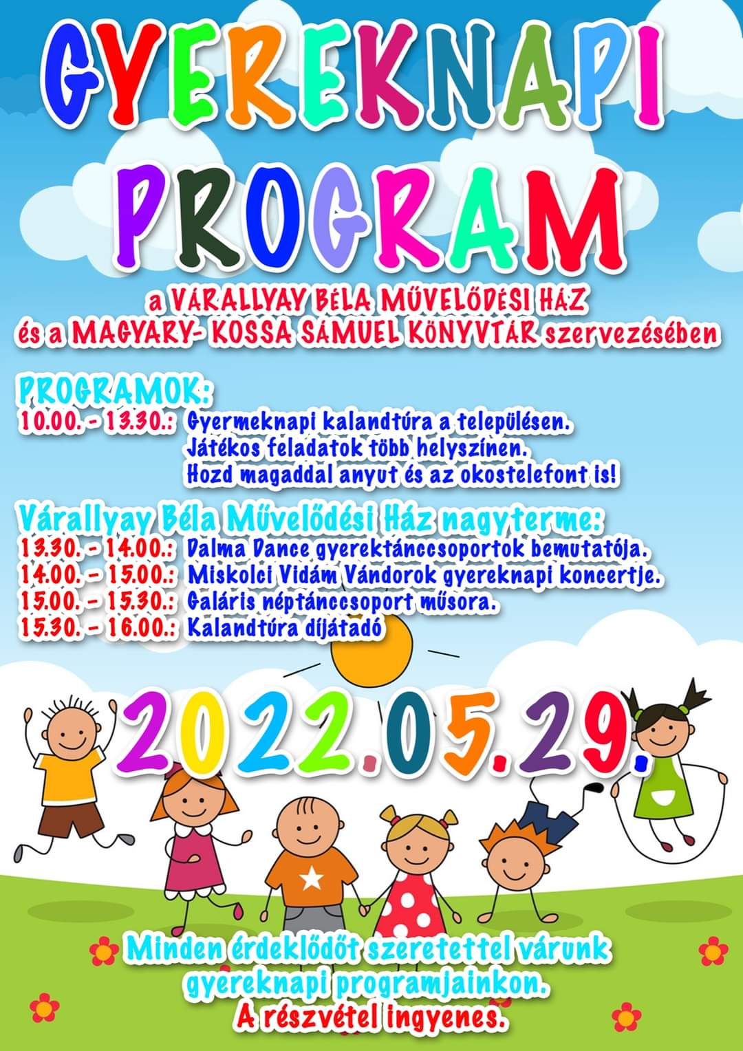 Tápiószentmárton nagyközség hivatalos honlapja Gyereknapi program